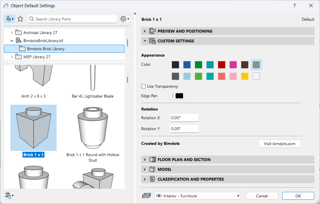 Archicad Brick Library - Bimdots